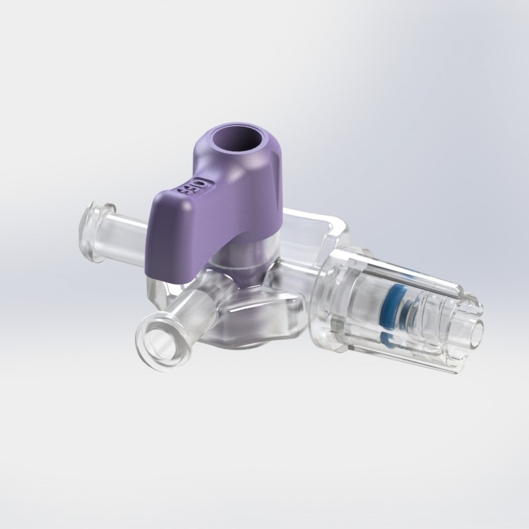 High Pressure Stopcock 3 Way FFSN OFF:P1 SNAP HPR - Elcam Medical OEM